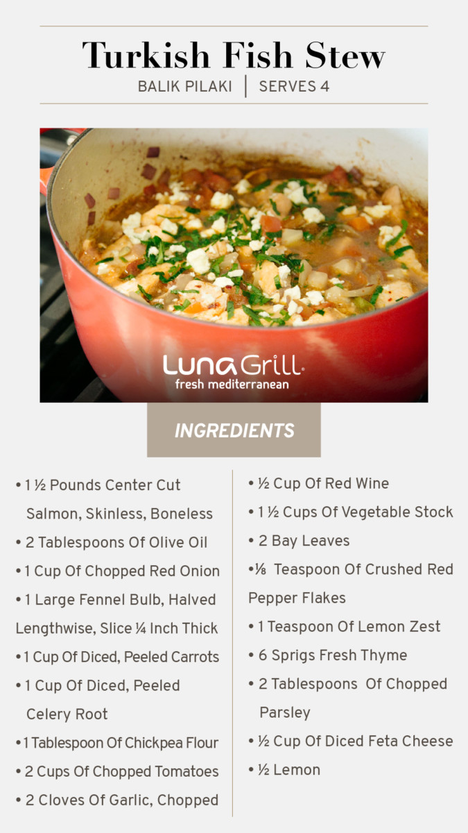 CHEF RON’S TURKISH FISH STEW RECIPE